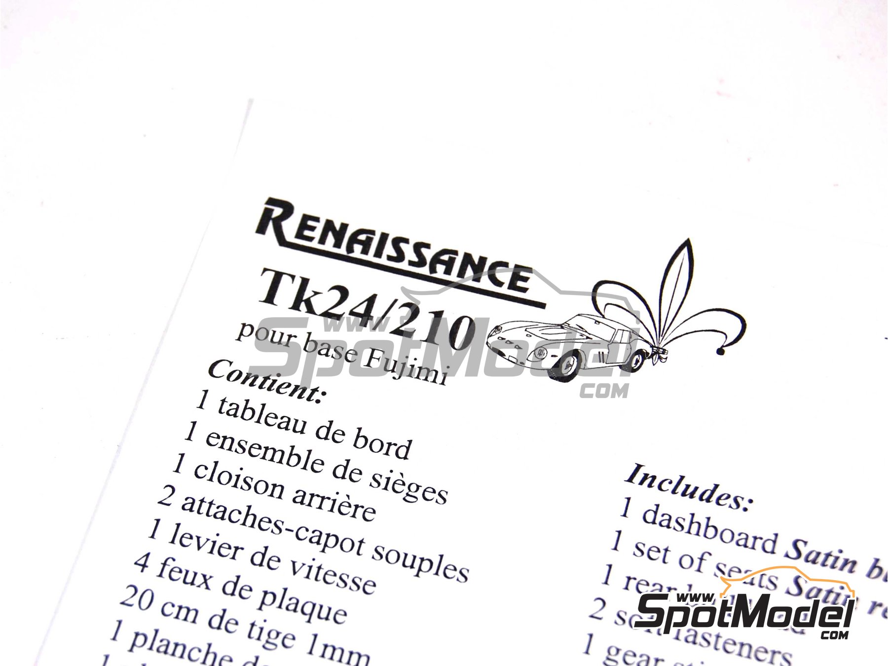 Renaissance Models TK24/210: Detail up set 1/24 scale Renaissance Models TK24/210: Detail up set 1/24 scale